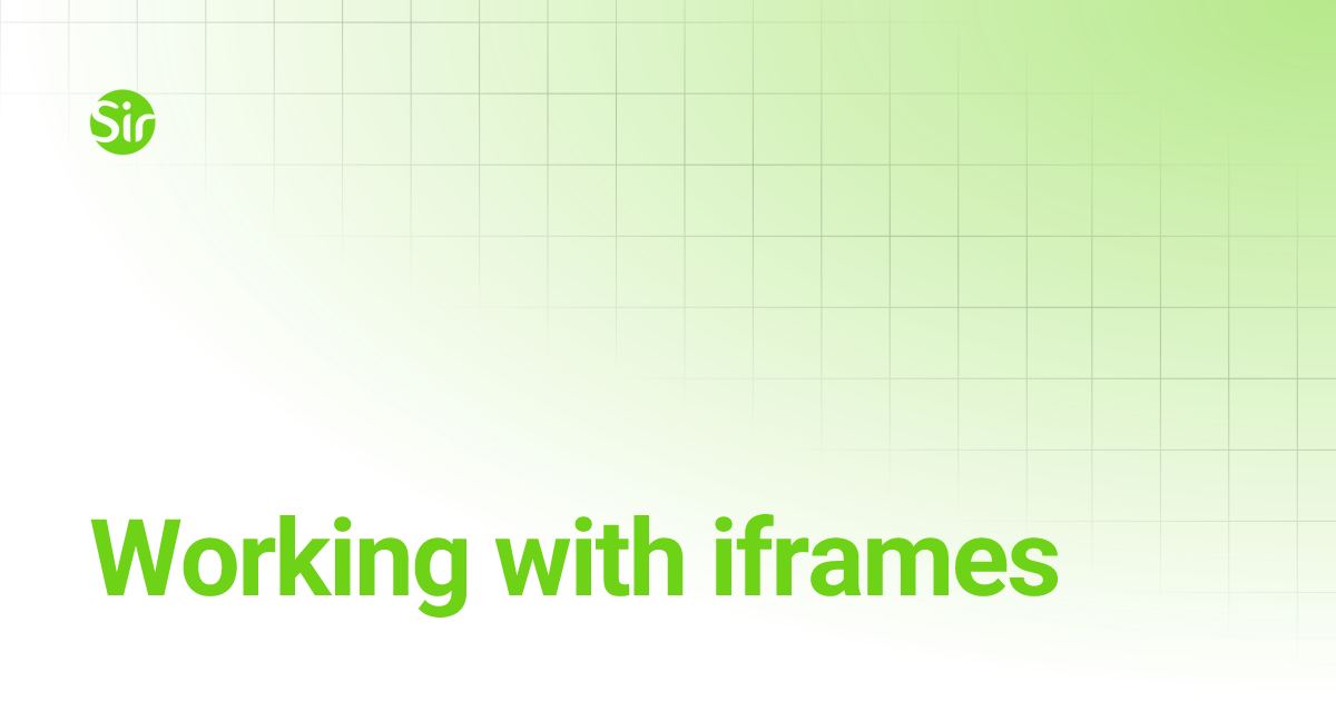 Working with iframes | Sirdata CMP