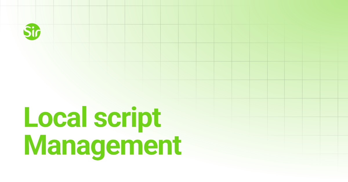 Local script Management | Sirdata CMP