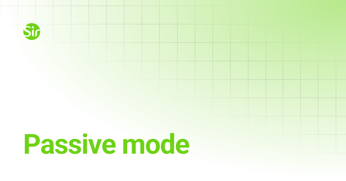 Passive mode | English | Sirdata CMP