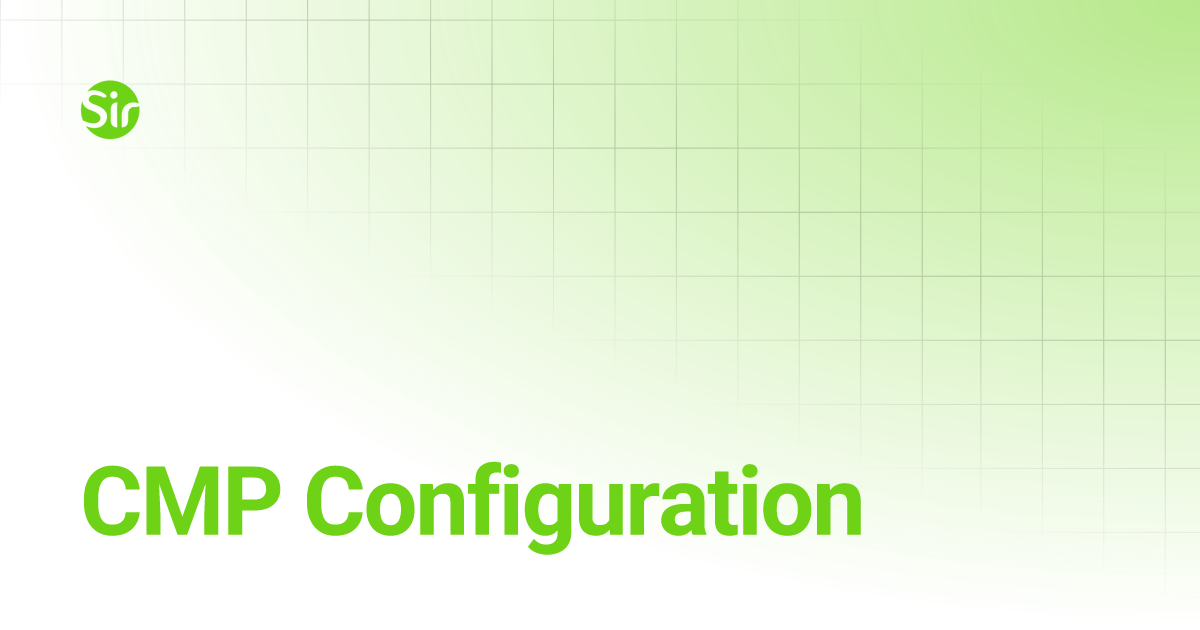 CMP Configuration | Sirdata CMP