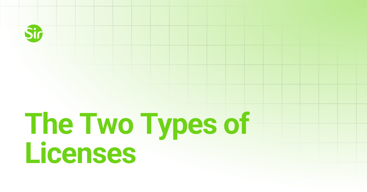 The Two Types of Licenses | CMP English | Sirdata CMP