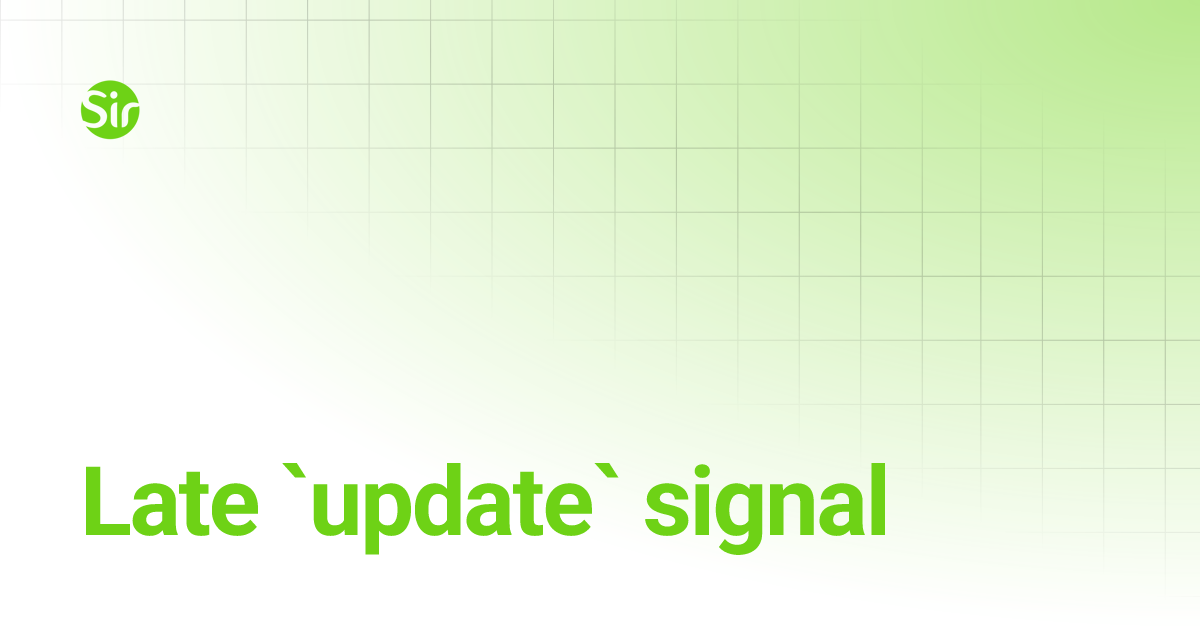 Late `update` signal | Sirdata CMP