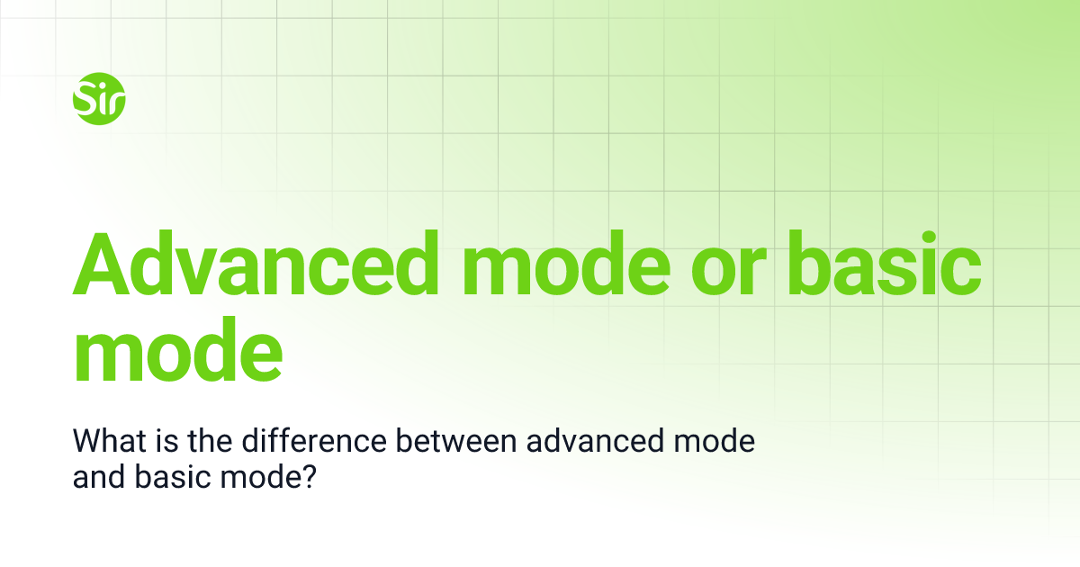 Advanced mode or basic mode | Sirdata CMP