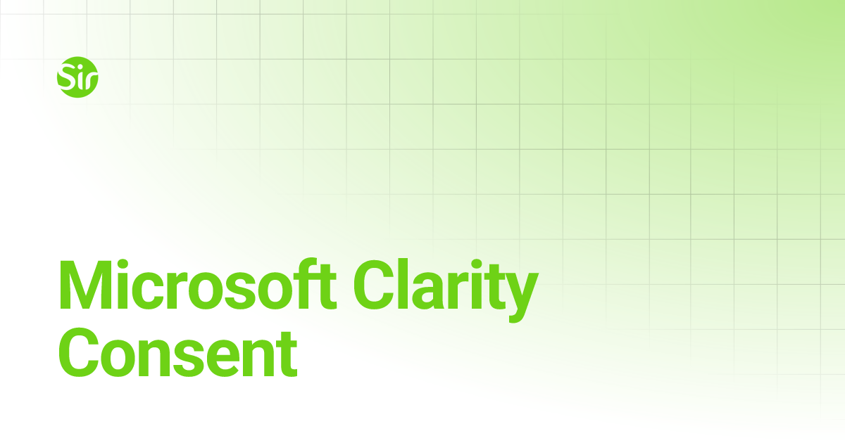 Microsoft Clarity Consent | English | Sirdata CMP
