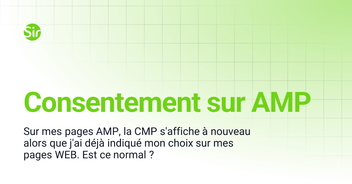 Consentement sur AMP | Sirdata CMP