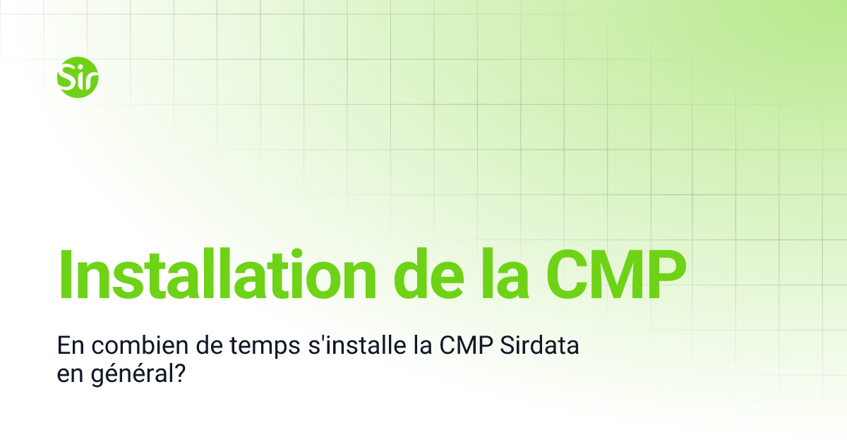 Installation de la CMP | Sirdata CMP
