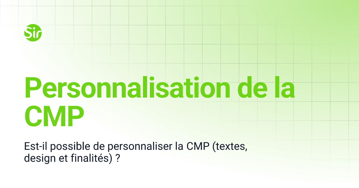 Personnalisation de la CMP | Sirdata CMP