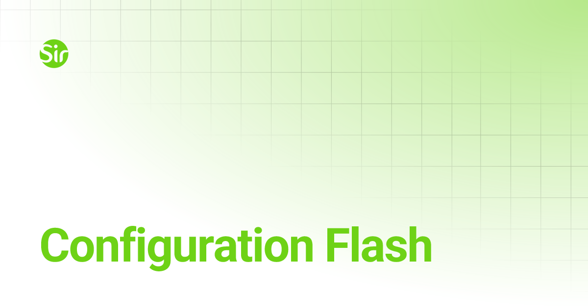 Configuration Flash | Sirdata CMP